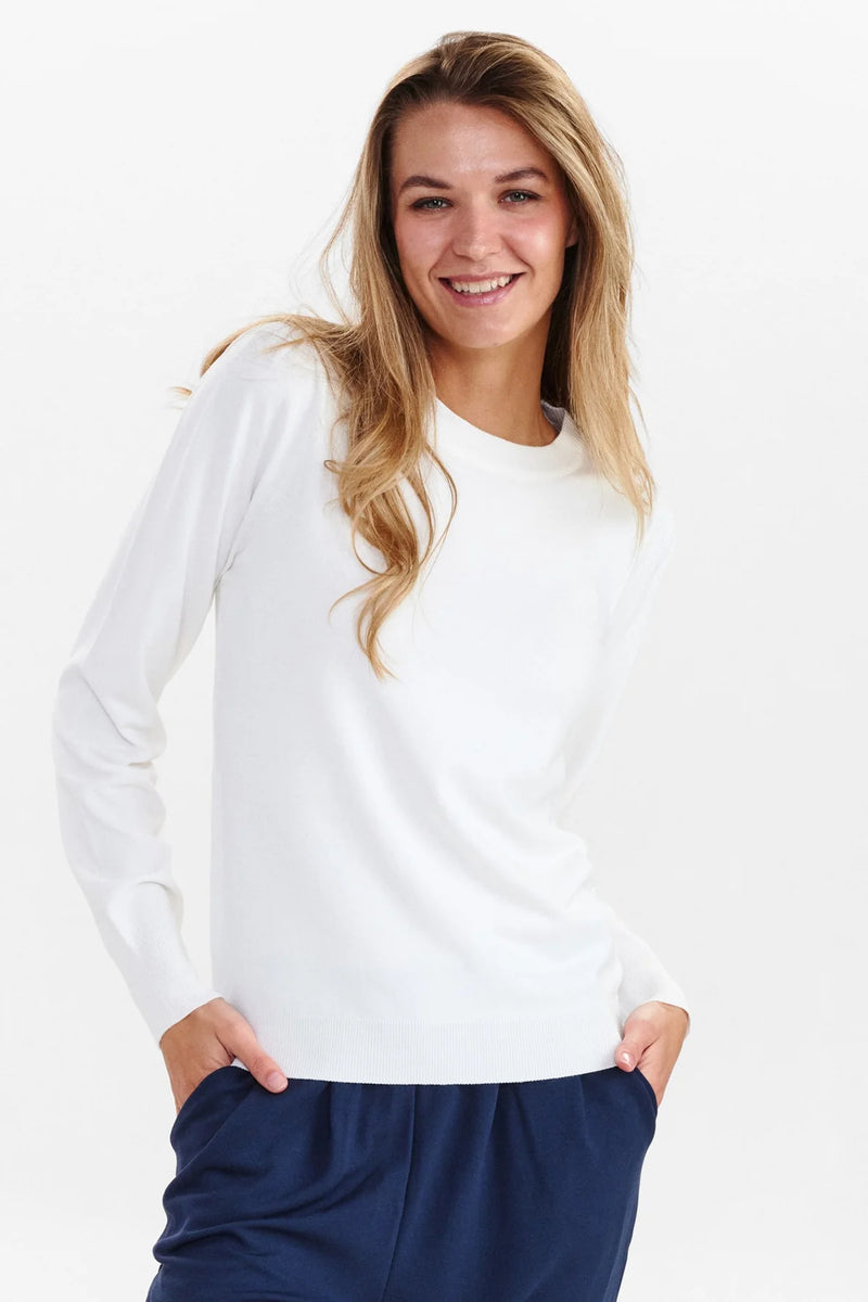 NUBAOJINY PULLOVER - CLOUD DANCER - Kelaya Boutique UK Numph Stockist