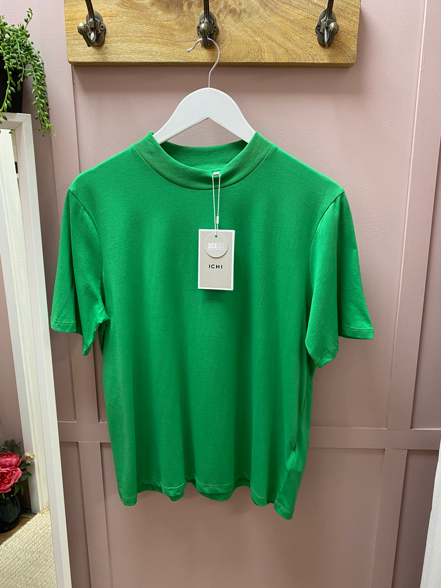 ICHI Rania T-Shirt in Kelly Green – Kelaya Boutique